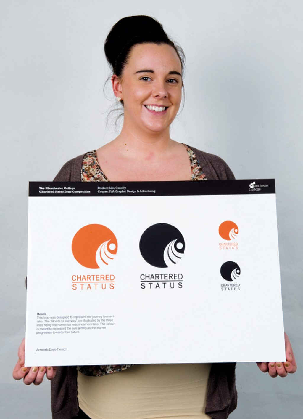 Student’s prize-winning Chartered Status logo dropped