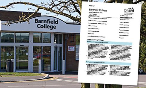 Barnfield College welcomes improved Ofsted rating