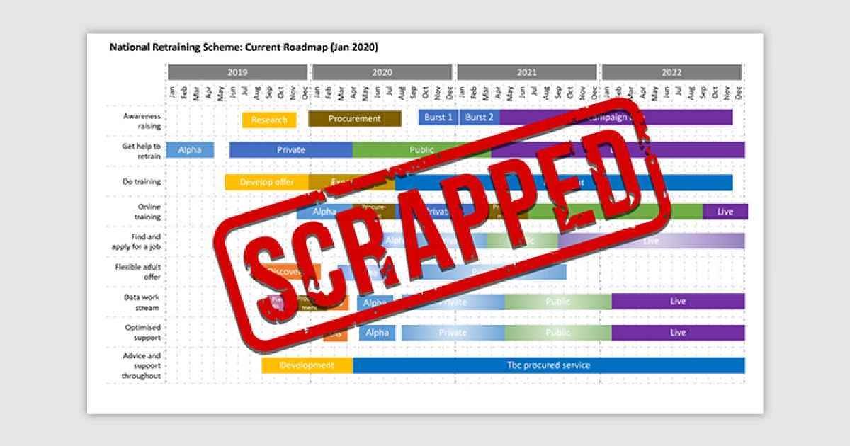 Flagship retraining service scrapped after pilot flopped