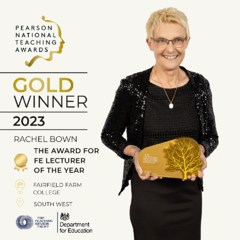Rachel Bown, FE lecturer of the year