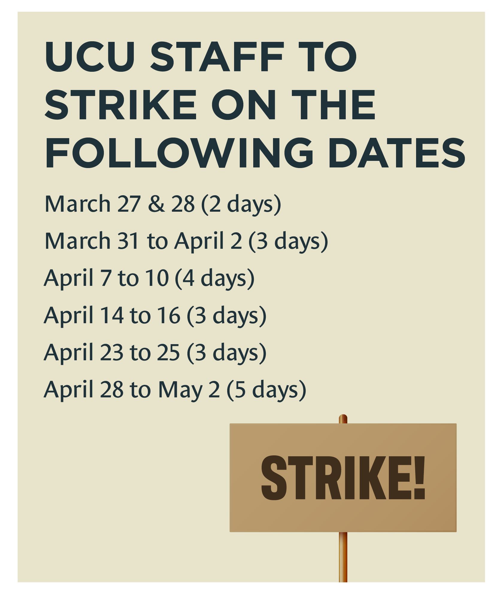 UCU staff to walk out for 6 weeks over ‘intolerable’ dispute